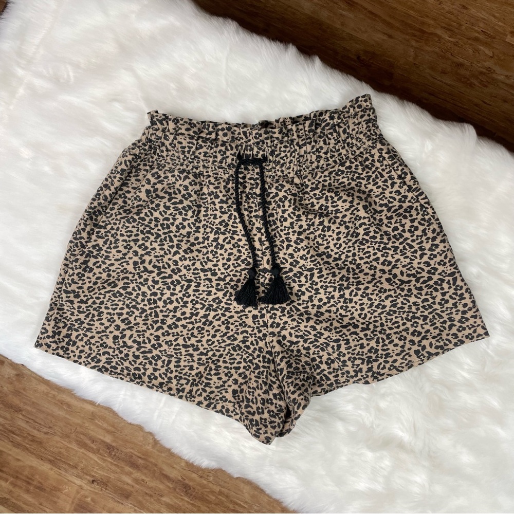 Abercrombie & Fitch Leopard Print Linen Shorts. Sz:Xs. - Gem